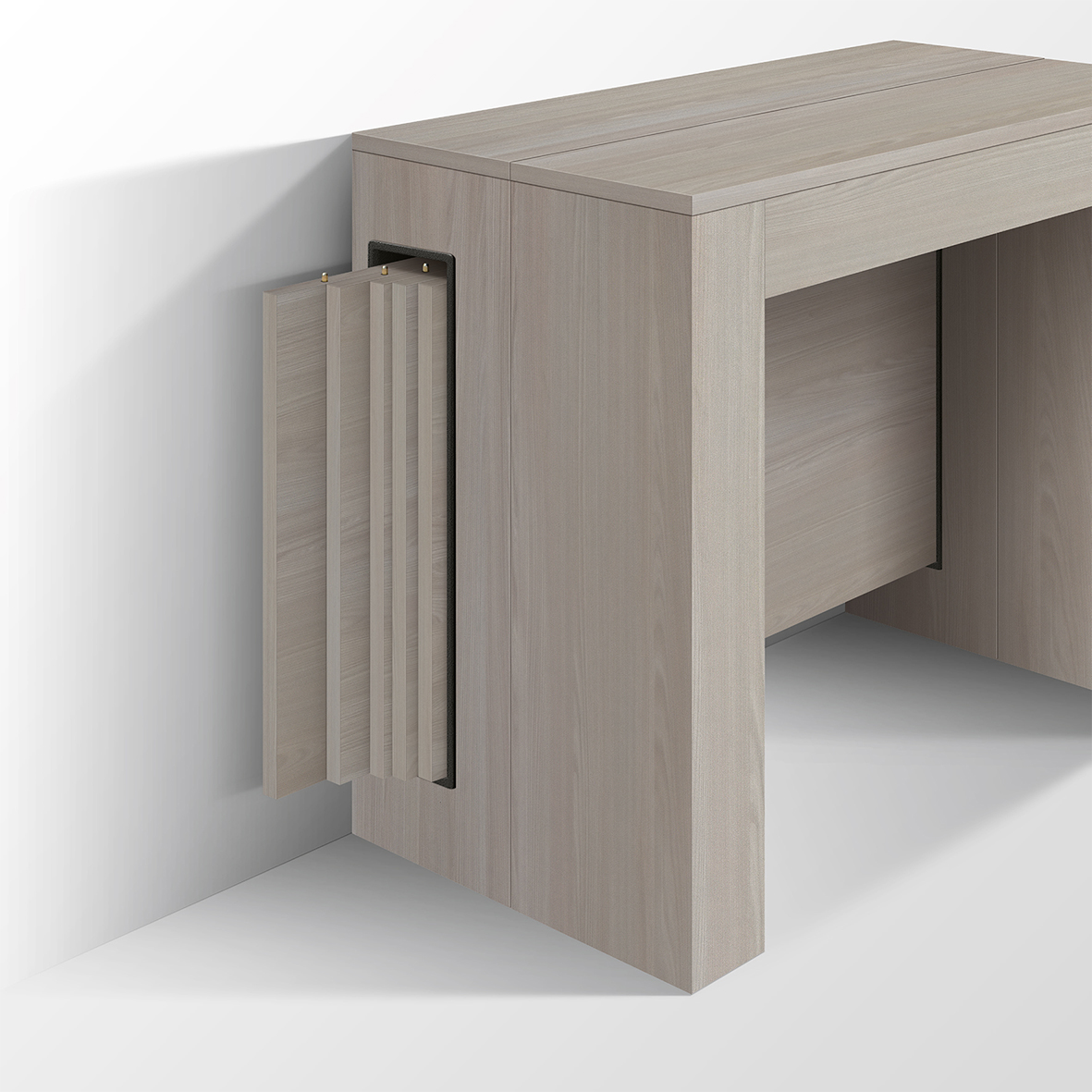 Tavolo consolle allungabile Lise con porta prolunghe - Pazzo Design