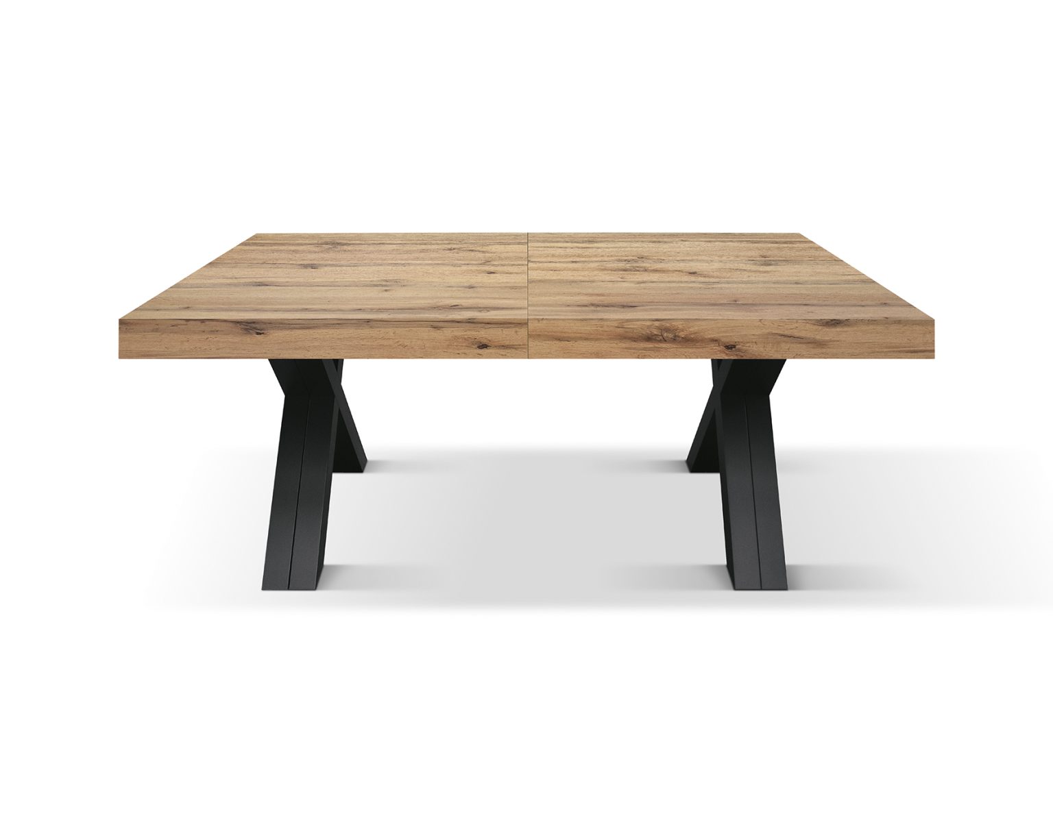 Tavolo allungabile Roberta da 180 a 480 con gambe nere a X - Pazzo Design